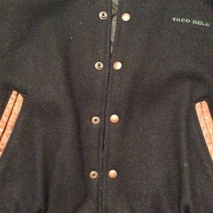 Excelled | Jackets & Coats | Taco Bell Branded Leather Letterman Jacket ...